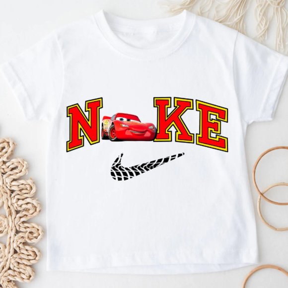 Disney | Shirts & Tops | Nike Disney Cars Swoop New White Short Sleeve ...